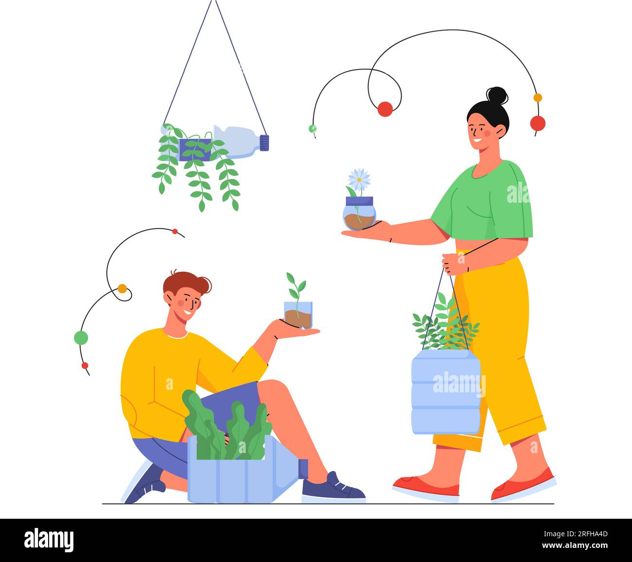 Home gardening concept collection Cut Out Stock Images & Pictures - Alamy