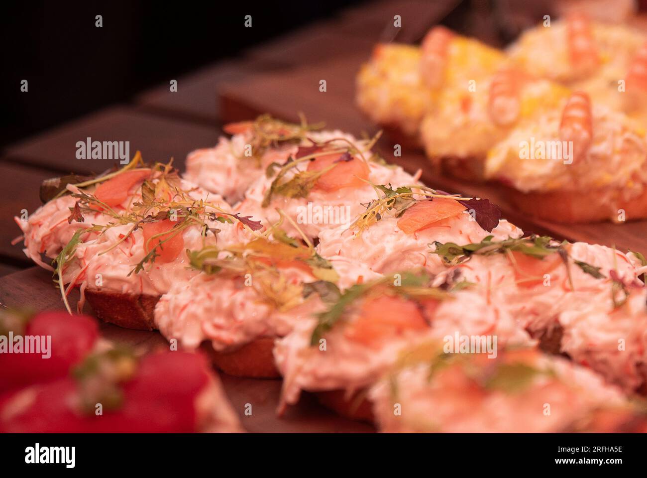 traditional basque appetizer of crab with mayonnaise Stock Photo - Alamy