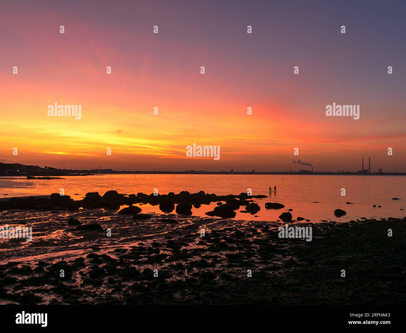 August sunset sky over Seapoint Beach Stock Photo - Alamy