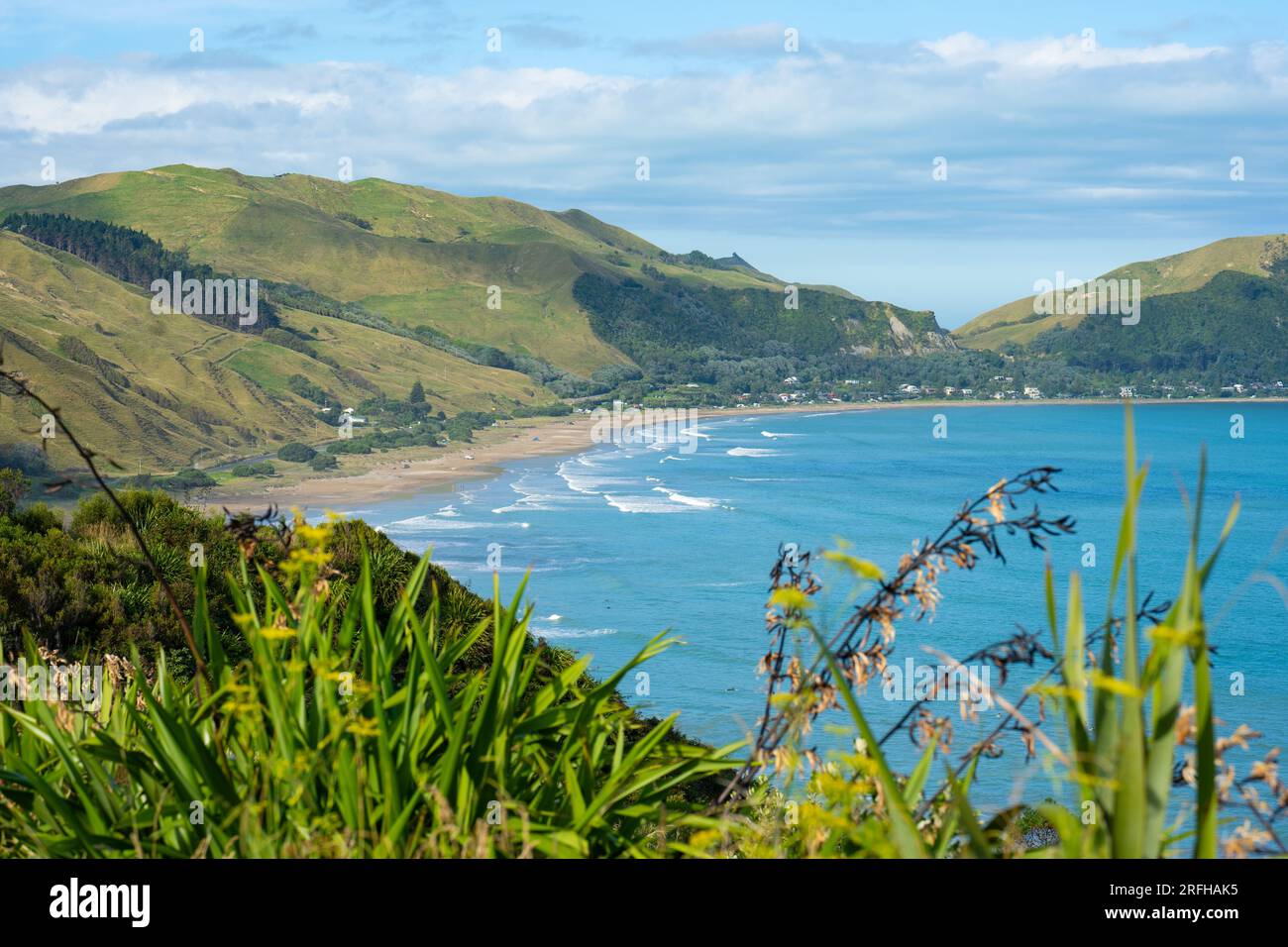 Makorori Beach, a surf beach near Gisborne, East Coast, New Zealand ...