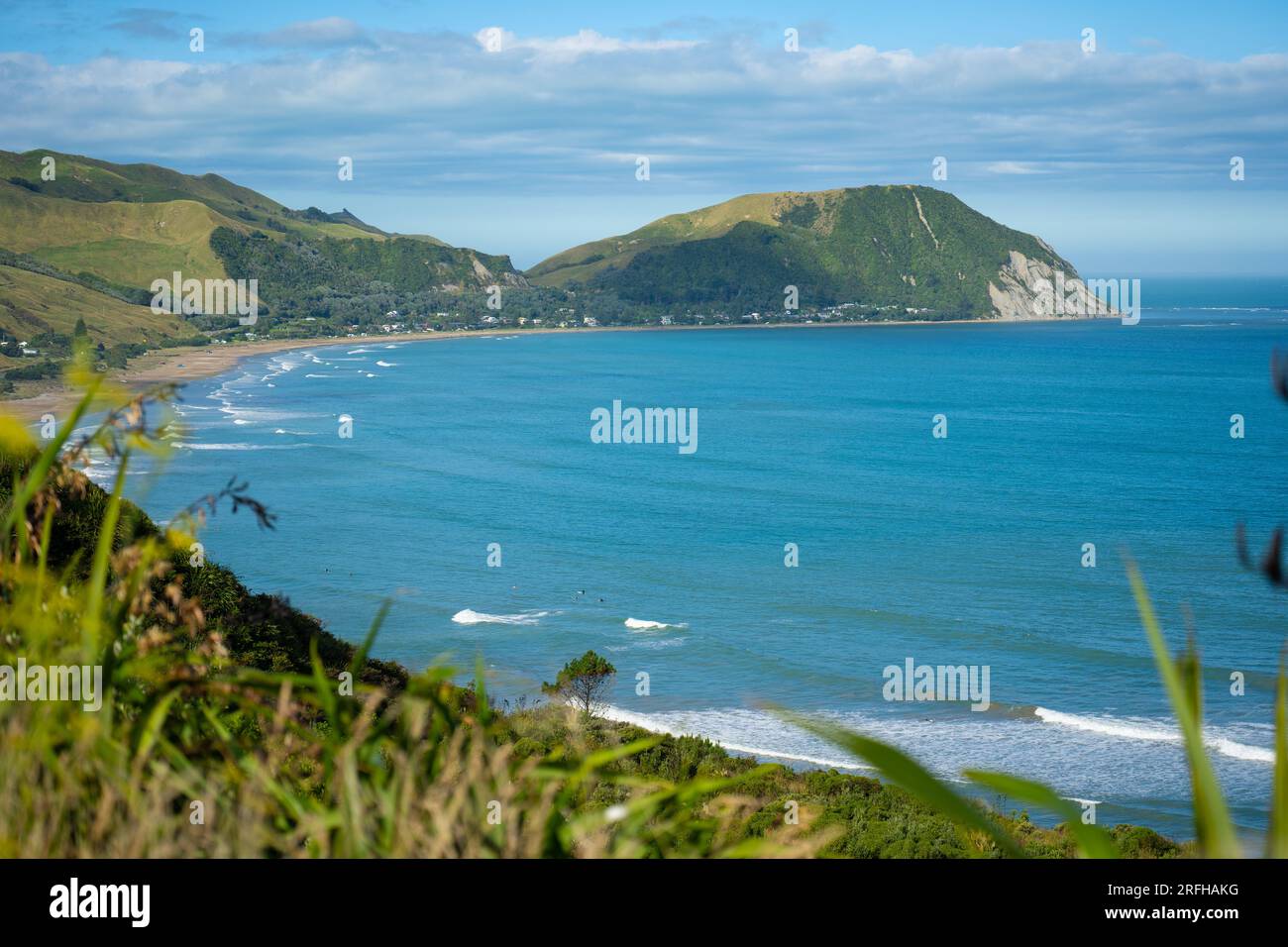 Makorori Beach, a surf beach near Gisborne, East Coast, New Zealand ...