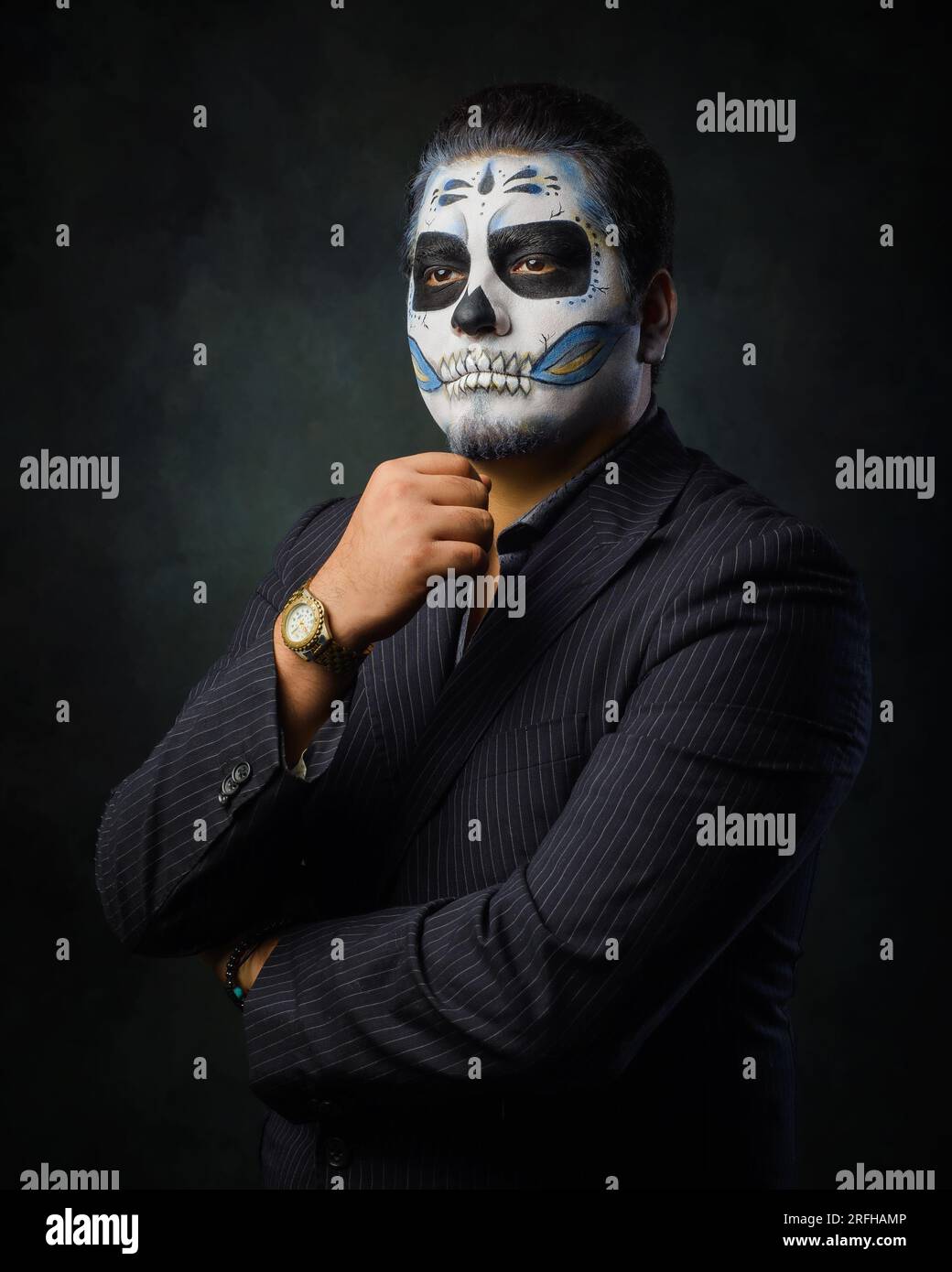 Catrin portrait. Typical Mexican character. Day of the dead and ...