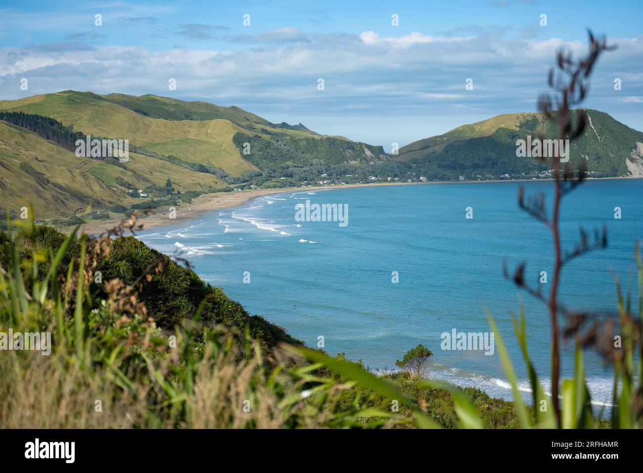 Makorori Beach, a surf beach near Gisborne, East Coast, New Zealand ...