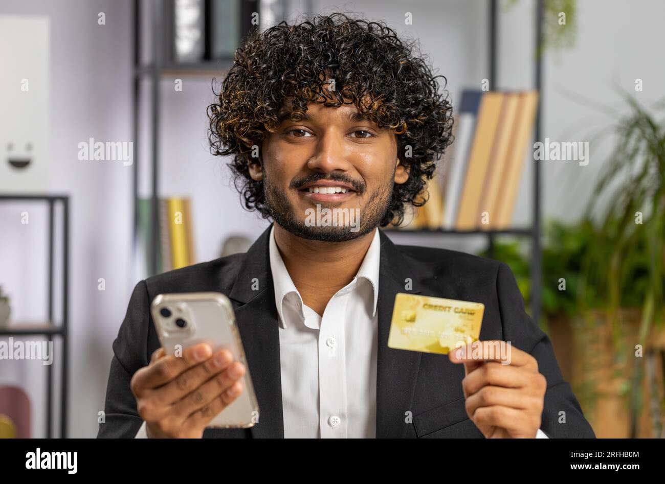 Bearded businessman programmer software developer working making online ...