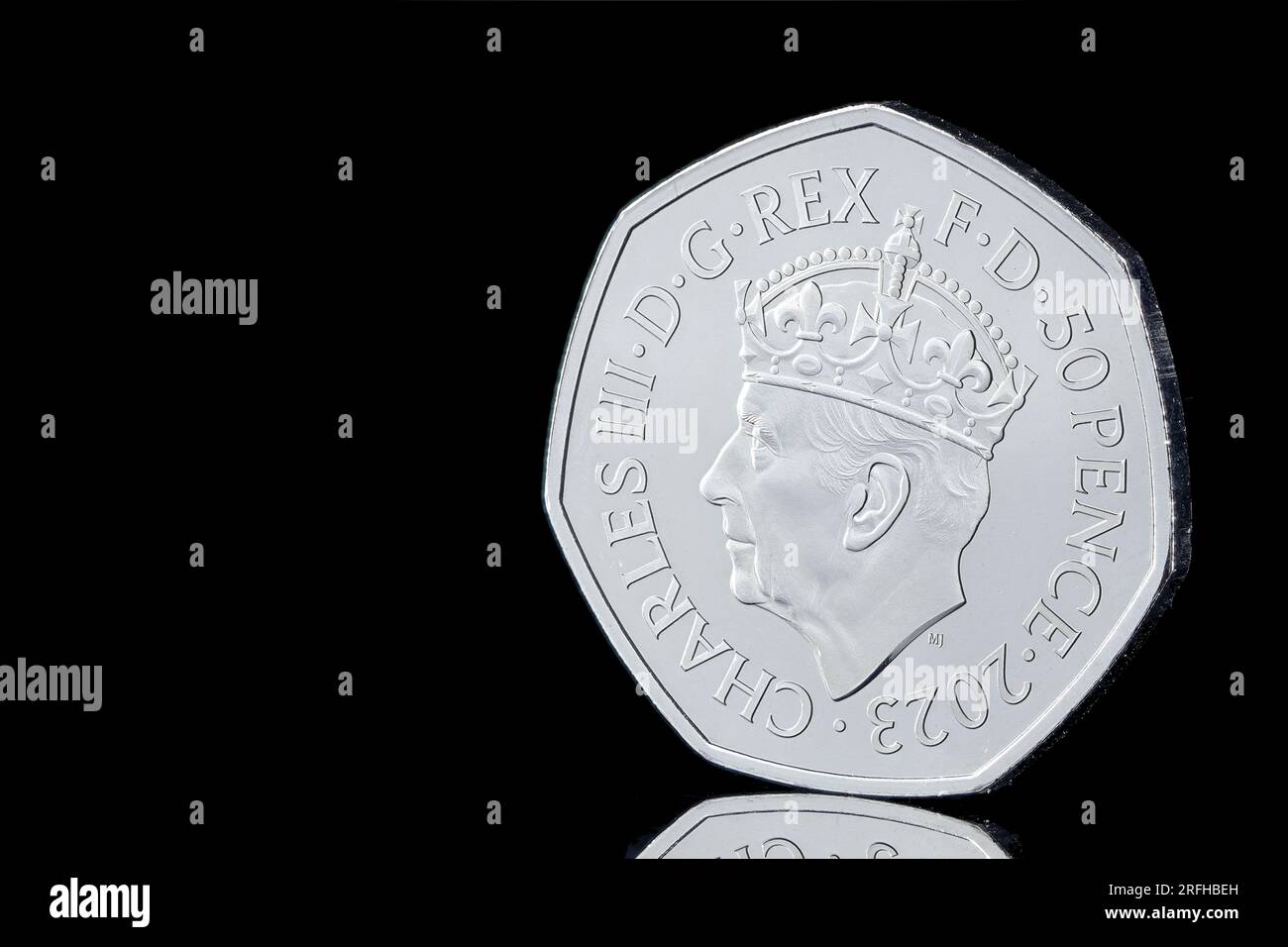 50 pence coin to commemorate the coronation of King Charles III on May ...