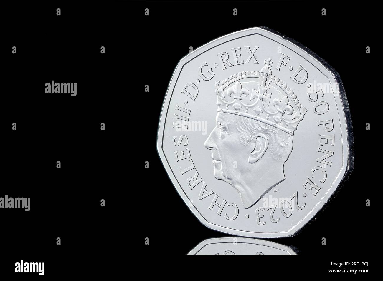 50 pence coin to commemorate the coronation of King Charles III on May ...
