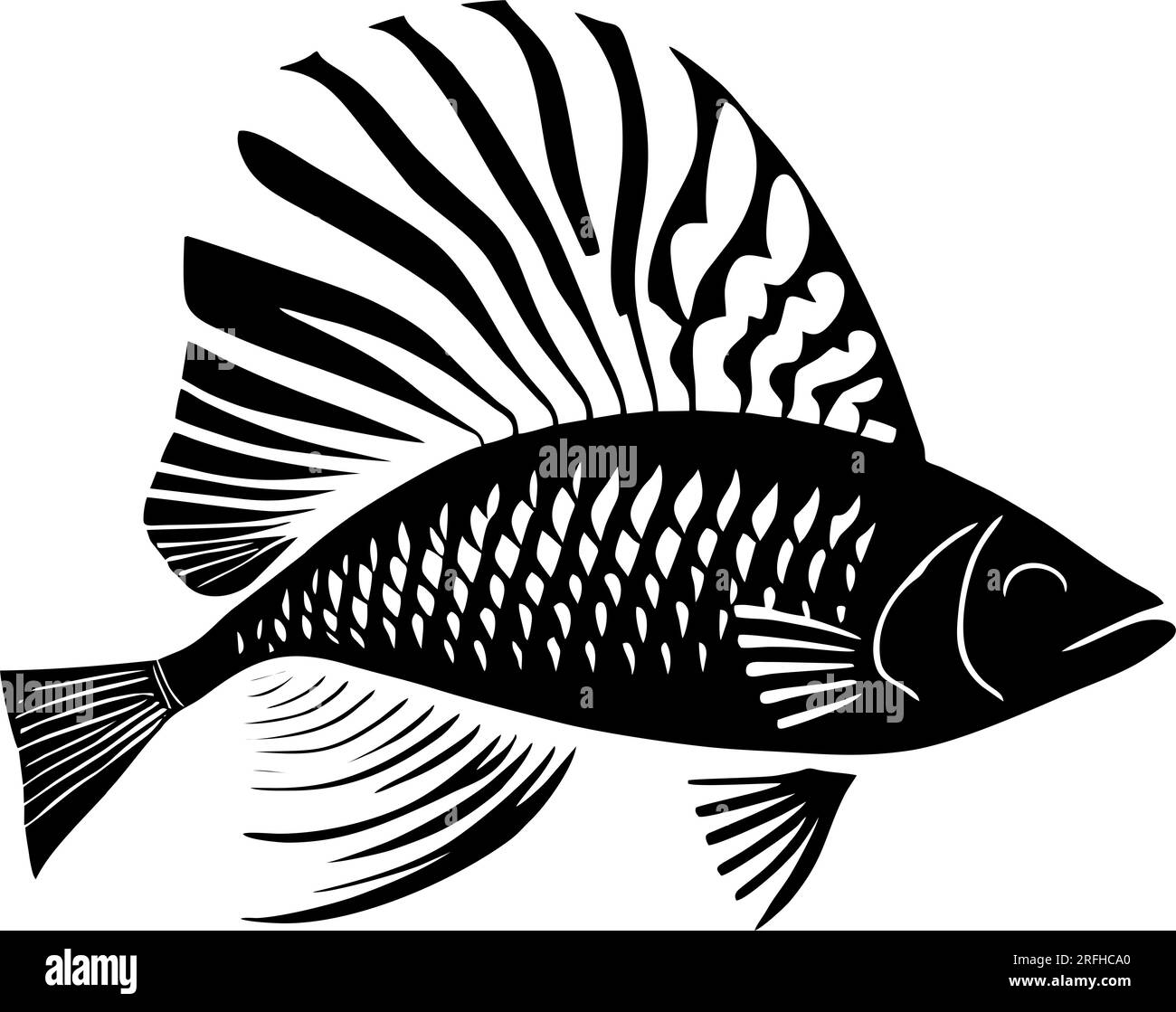Fish outline icon hi-res stock photography and images - Alamy