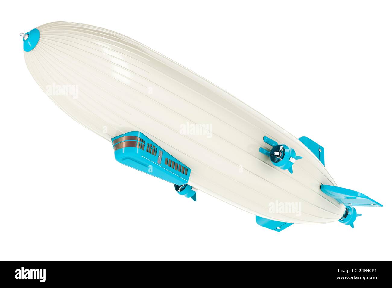 Dirigible balloon, airship. 3D rendering isolated on white background ...