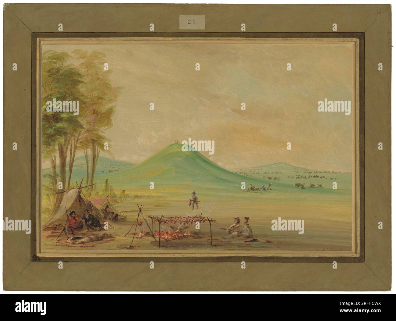 Expedition Encamped on a Texas Prairie. April 1686 between 1847 and ...