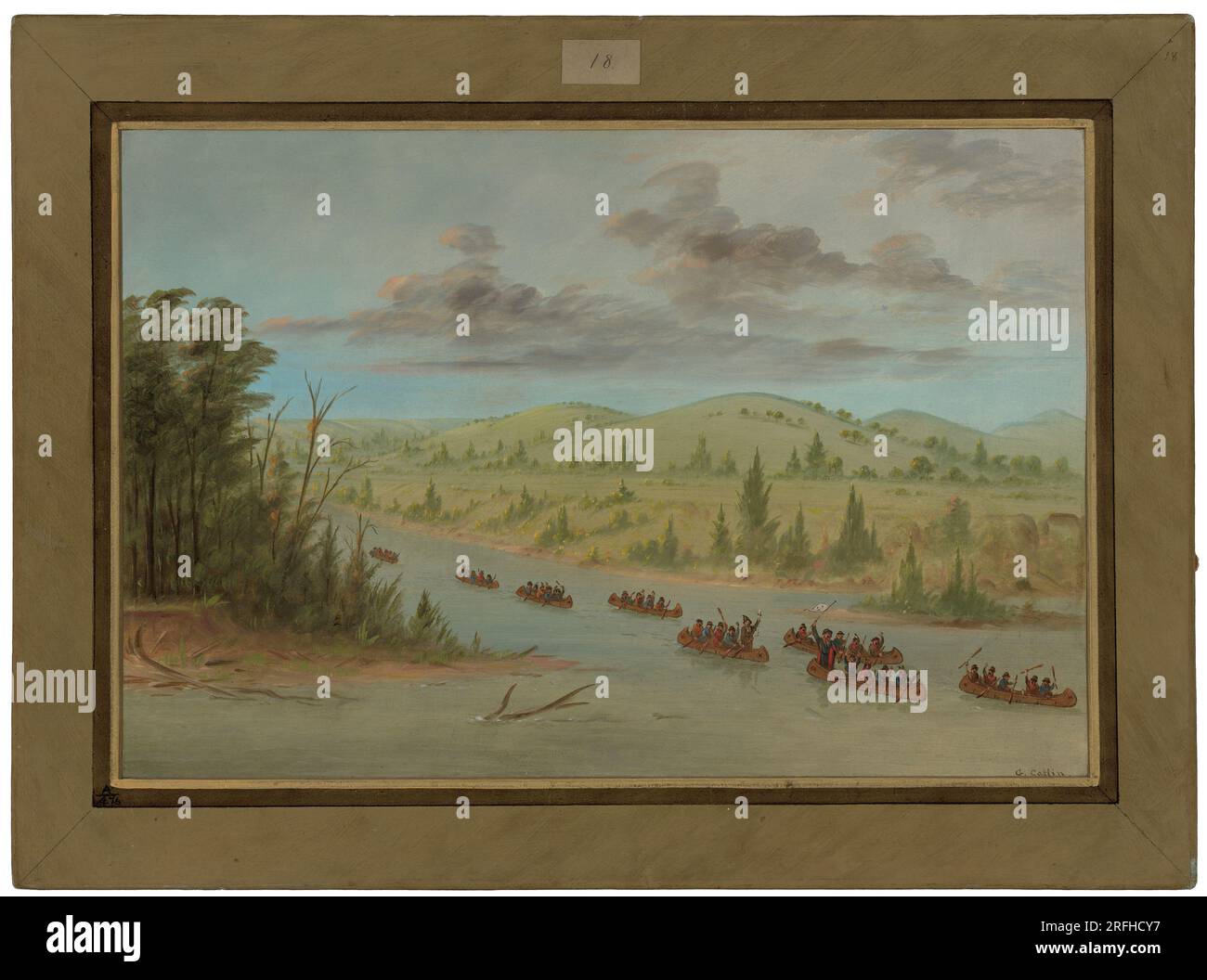 La Salle's Party Entering the Mississippi in Canoes. February 6, 1682 ...