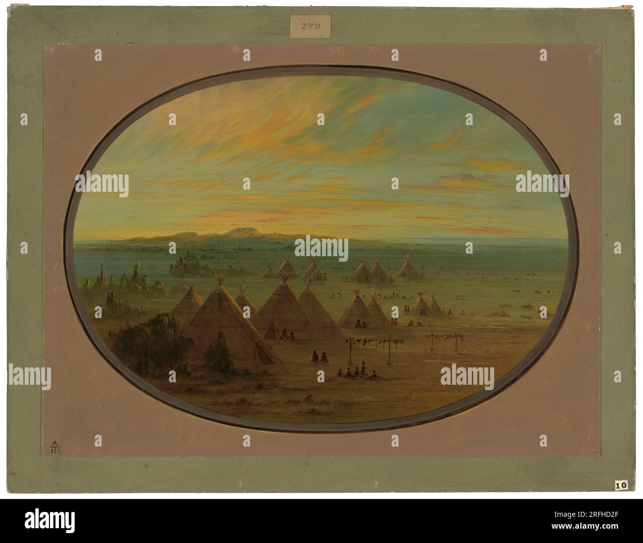 A Crow Village on the Salmon River between 1854 and 1877 by George ...