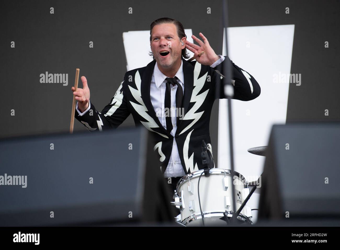 Drummer Chris Dangerous (Christian Grahn) of Swedish rock band The ...