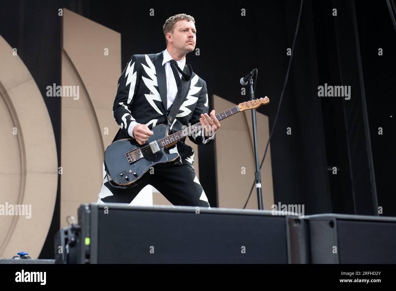 Lead guitarist Nicholaus Arson (Niklas Almqvist) of Swedish rock band ...