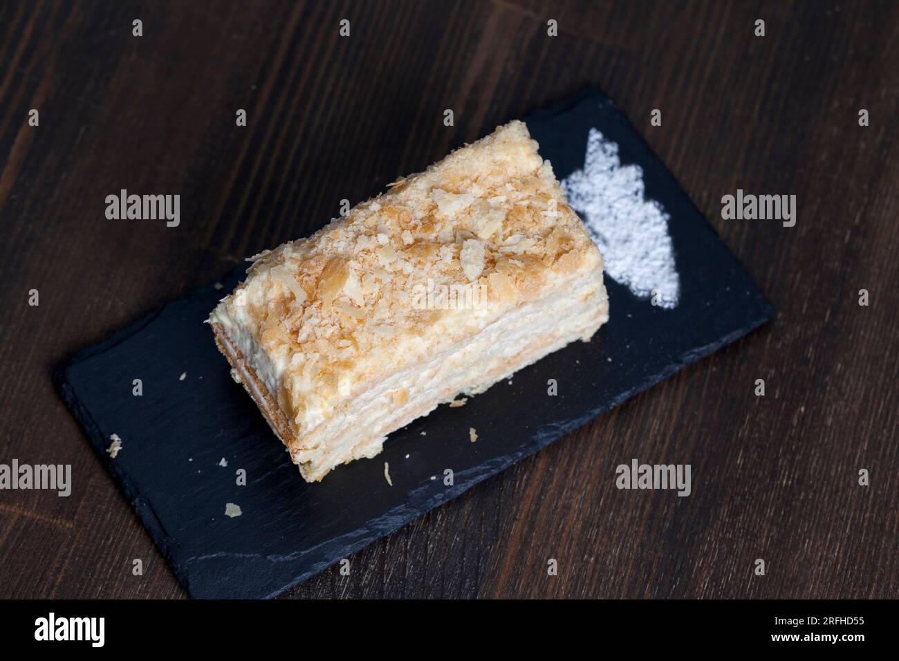 multi layered buttercream cake, puff pastry sweet cake ready to eat ...