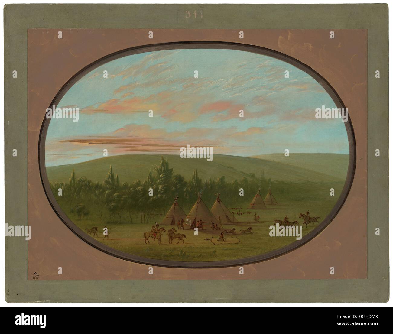 A Sioux Village between 1861 and 1869 by George Catlin Stock Photo - Alamy