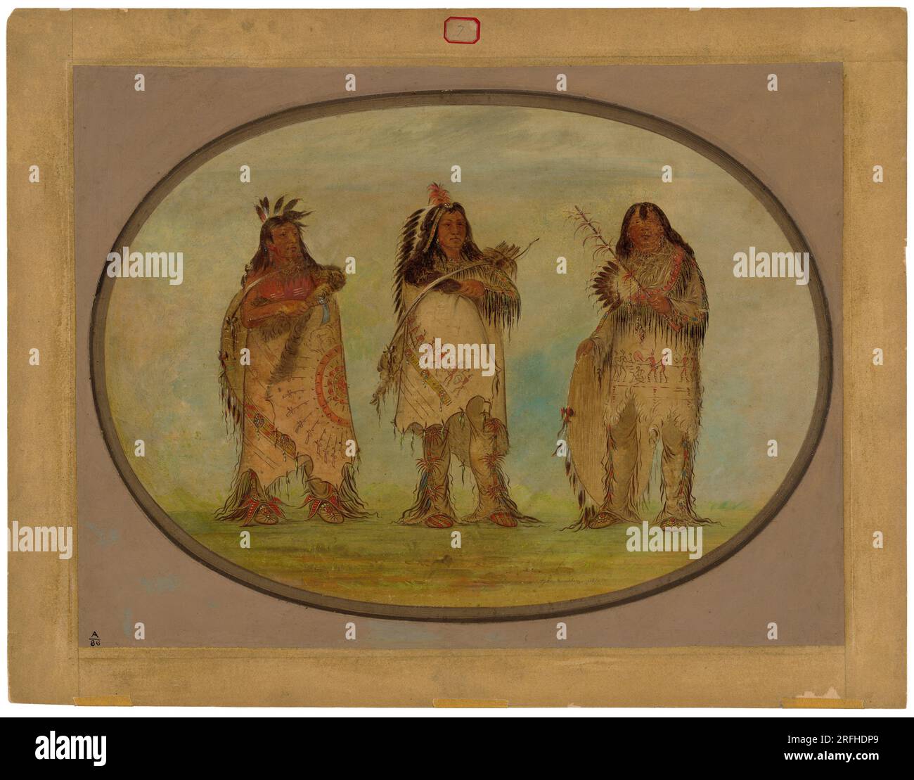 Three Distinguished Warriors of the Sioux Tribe 1861 by George Catlin ...