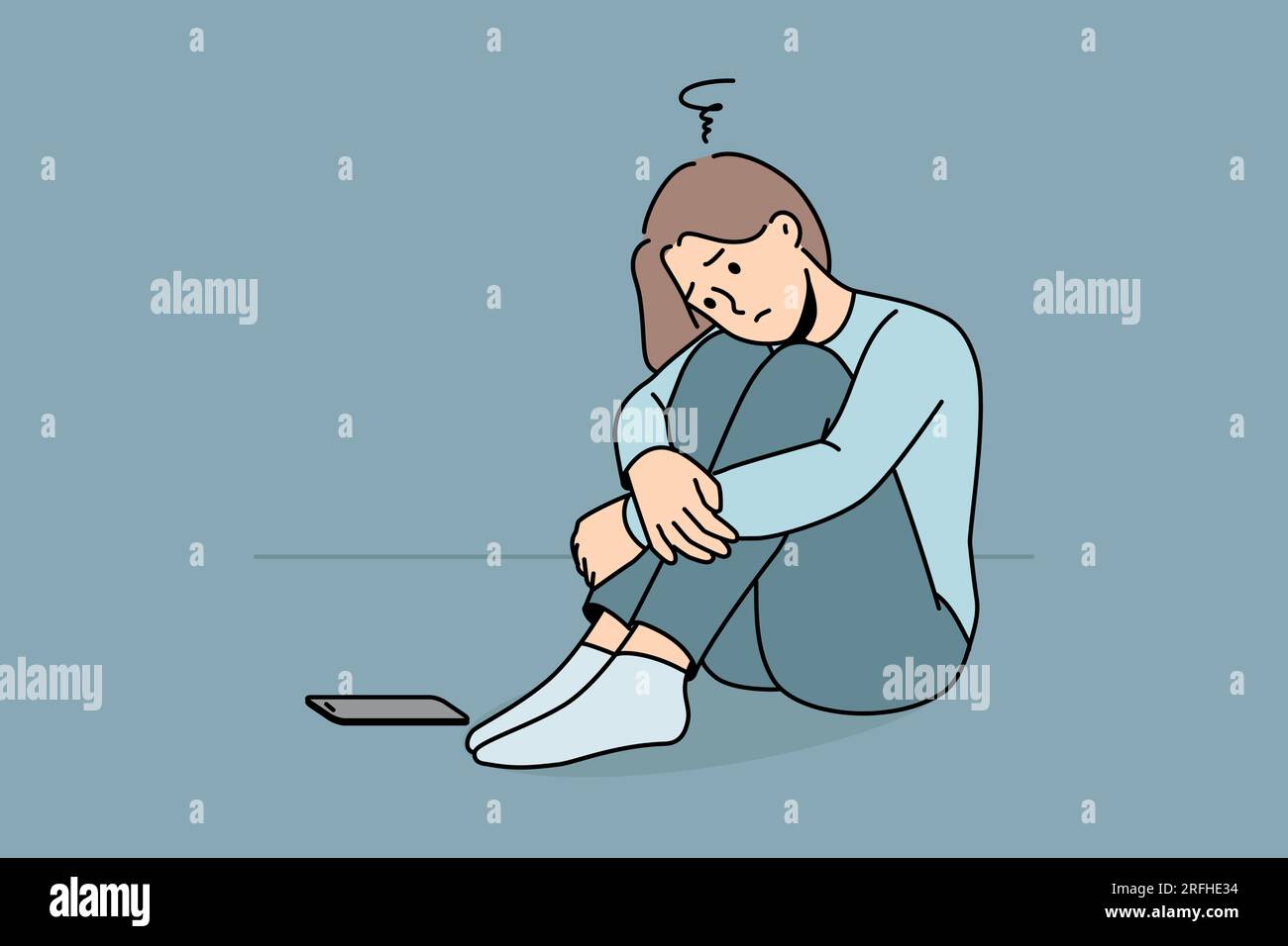 Sad Phone Call Cartoon