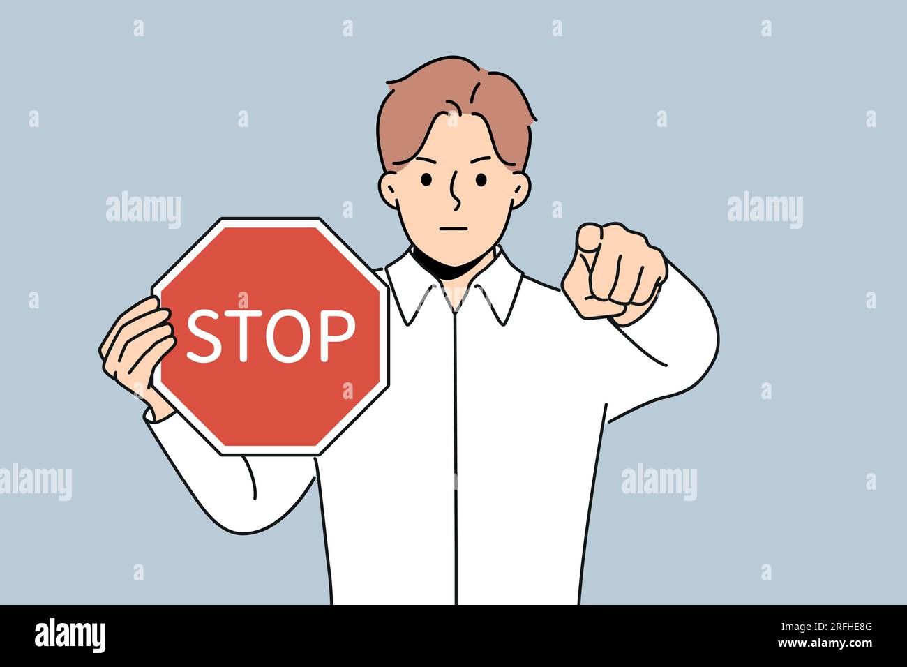 Stopping signal Stock Vector Images - Alamy