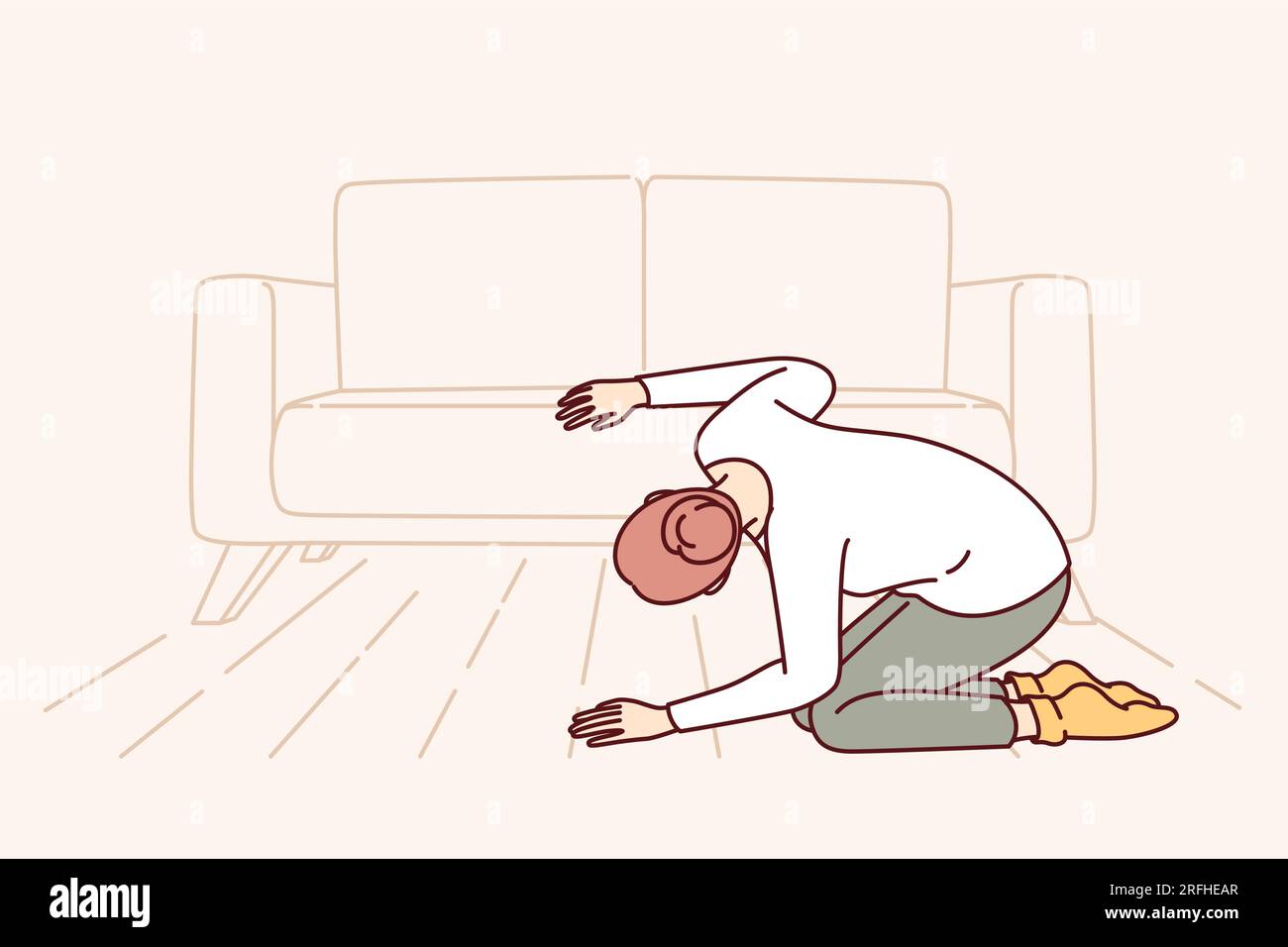 Woman bends down Stock Vector Images - Alamy