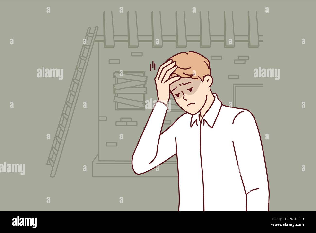 House affected Stock Vector Images - Alamy