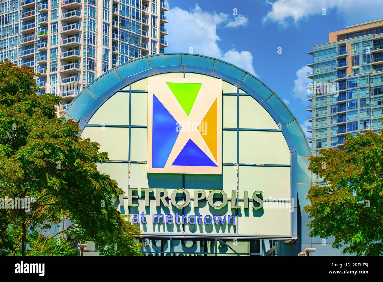 Metrotown Burnaby Vancouver BC Canada. View of Metropolis Shopping Mall ...