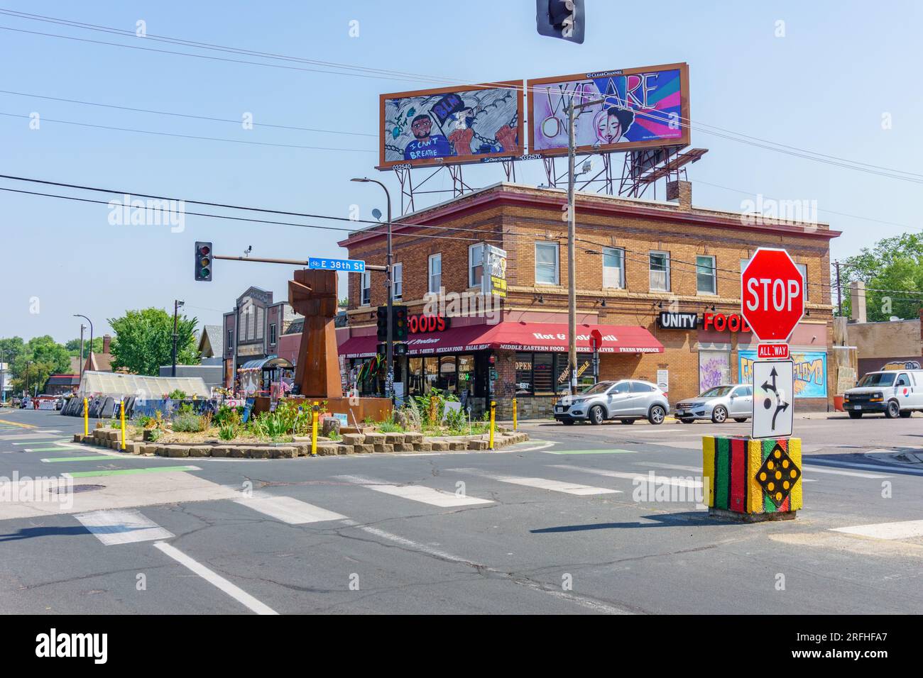 George Floyd Memorial Square Minneapolis Minnesota Unity Foods Black ...