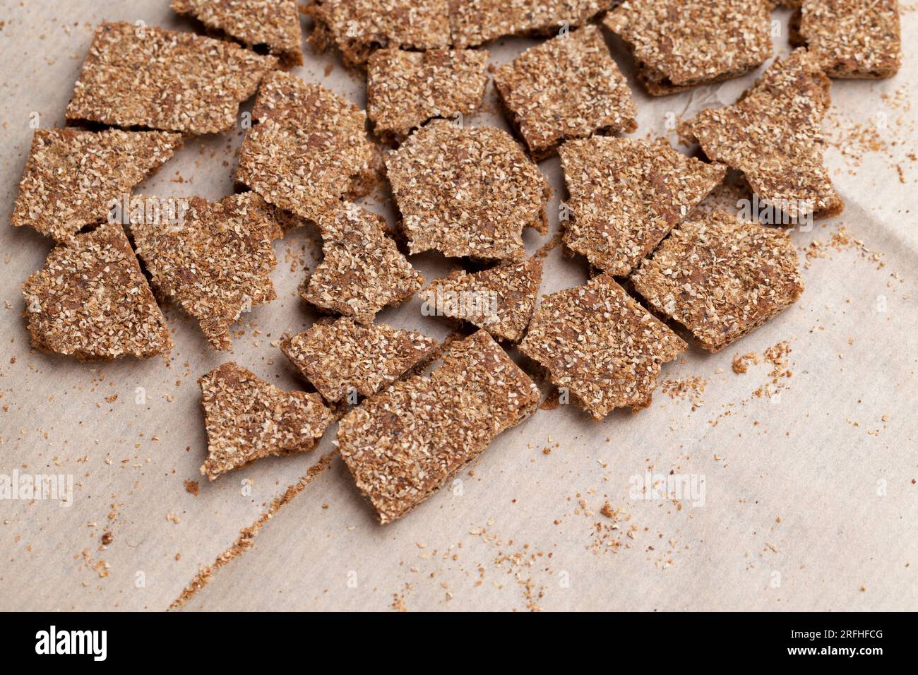 crispy rye bread, healthy foods made from rye flour, thin and crispy ...