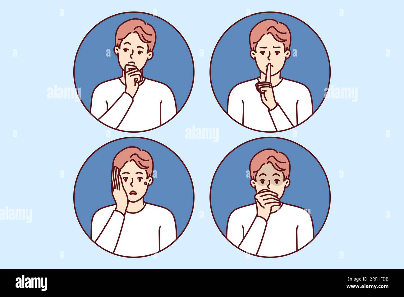Man shows shock confusion Stock Vector Images - Alamy