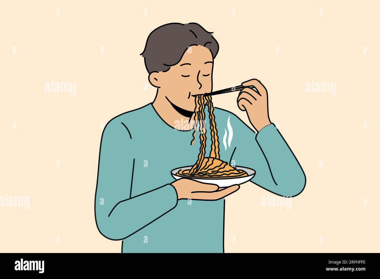 Man enough eating hi-res stock photography and images - Alamy