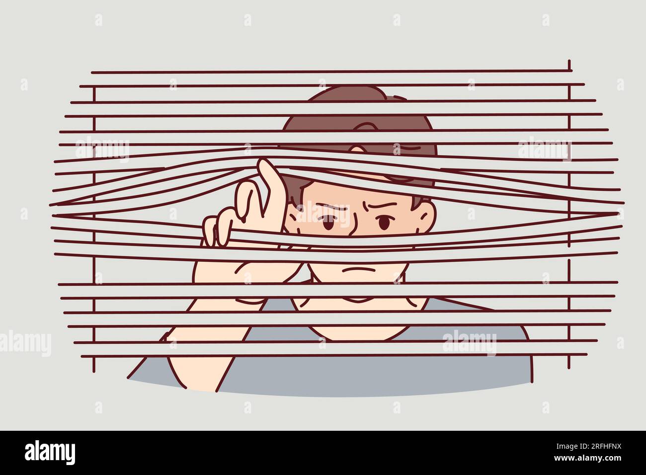 Nosy neighbor Stock Vector Images - Alamy