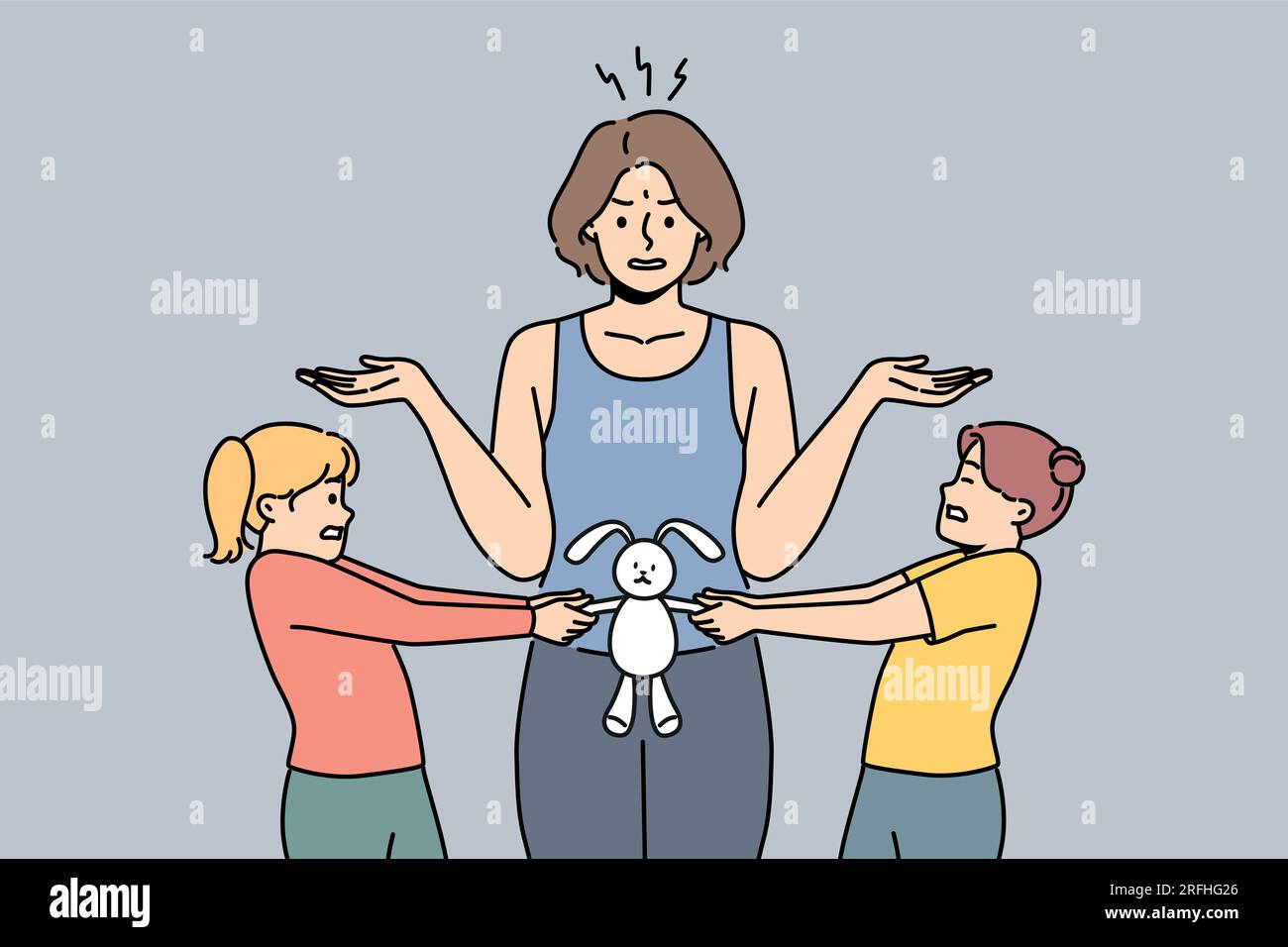 Greedy girls Stock Vector Images - Alamy