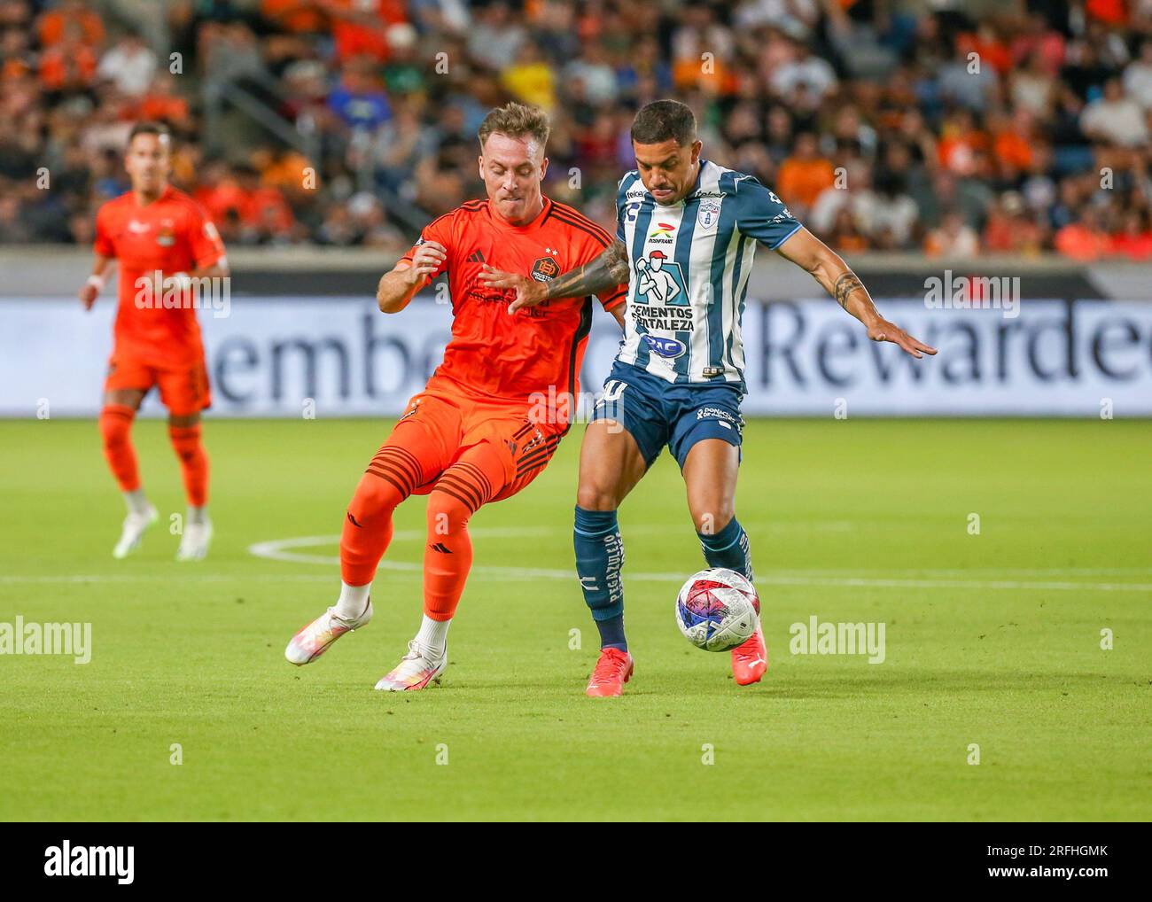 HOUSTON, TX - AUGUST 02: (left to right) Houston Dynamo forward Corey ...