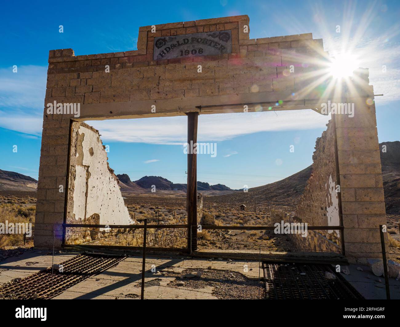 Porter Brothers Store in Rhyolite, a ghost town in Nye County, near ...