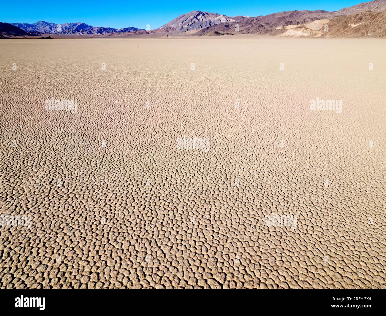 The Racetrack, a playa or dried up lakebed, in Death Valley National ...