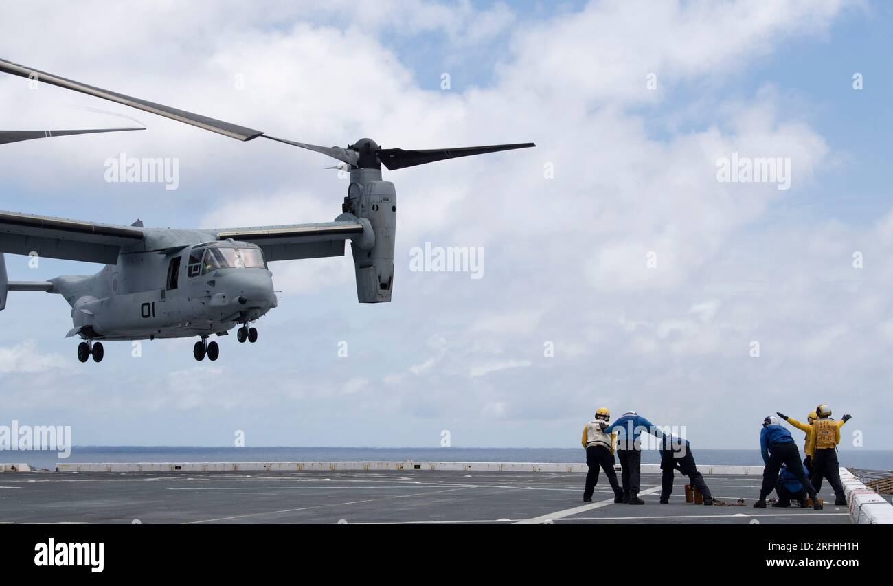 230726-N-OF444-1377 Caribbean Sea – (July 26, 2023) – Sailors attached ...