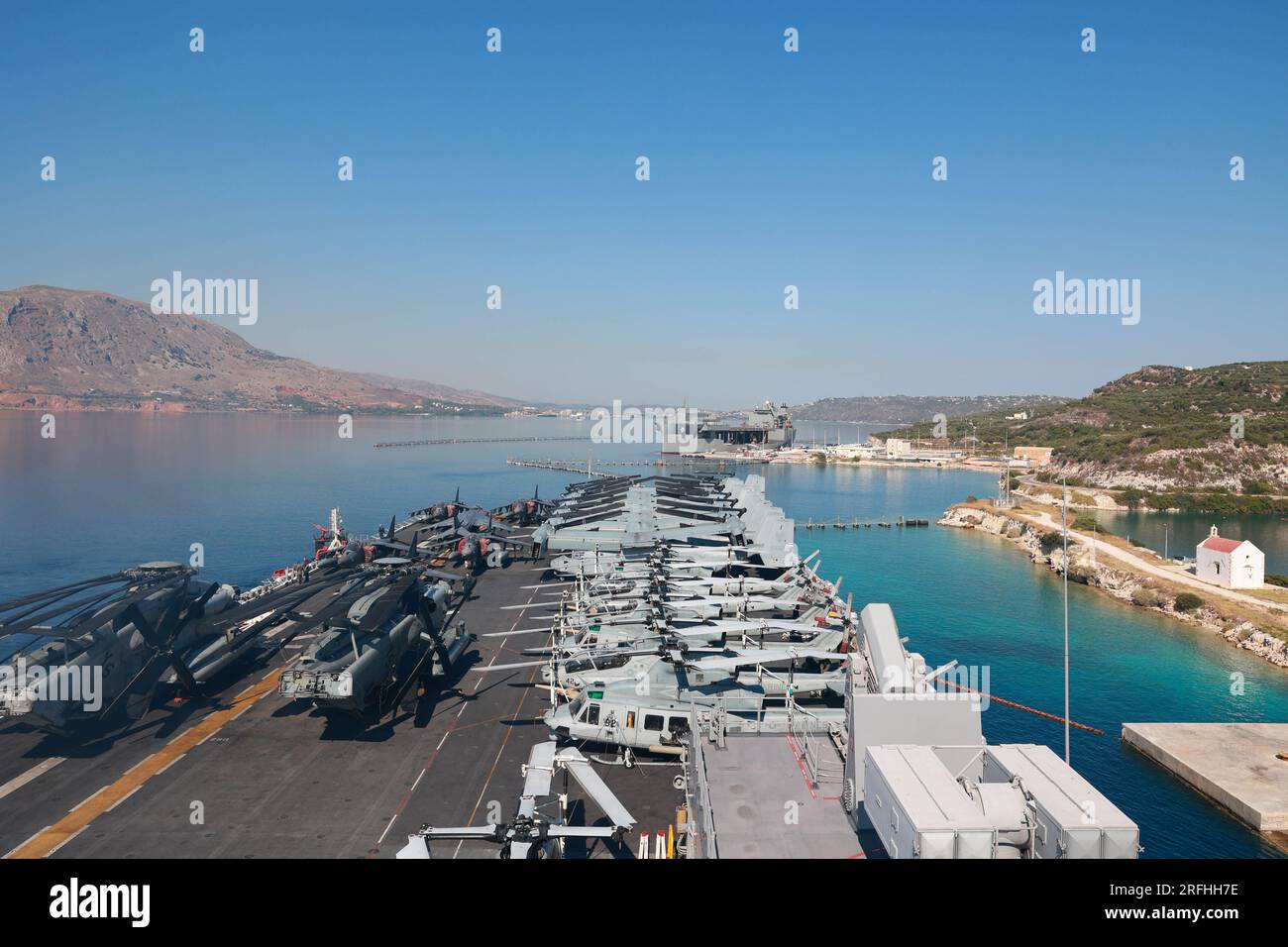 230802-N-OQ442-1153 SOUDA BAY, Greece (Aug. 2, 2023) The Wasp-class ...