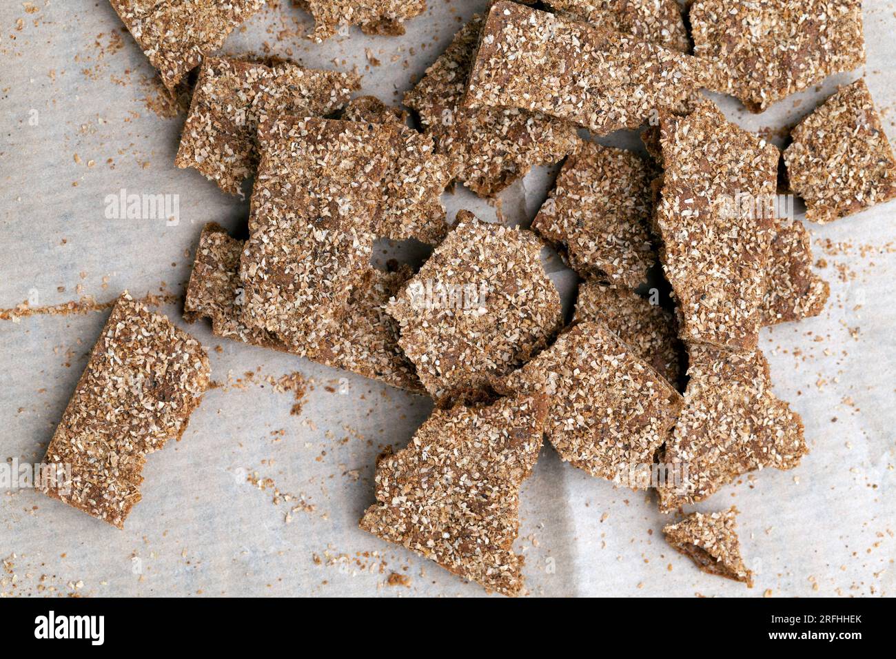 crispy rye bread, healthy foods made from rye flour, thin and crispy ...