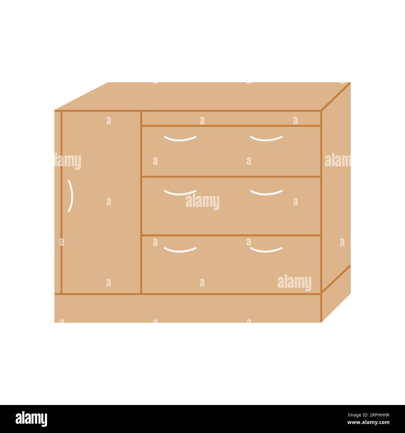 Storage furniture set in the living room. Chest of drawers with drawers ...