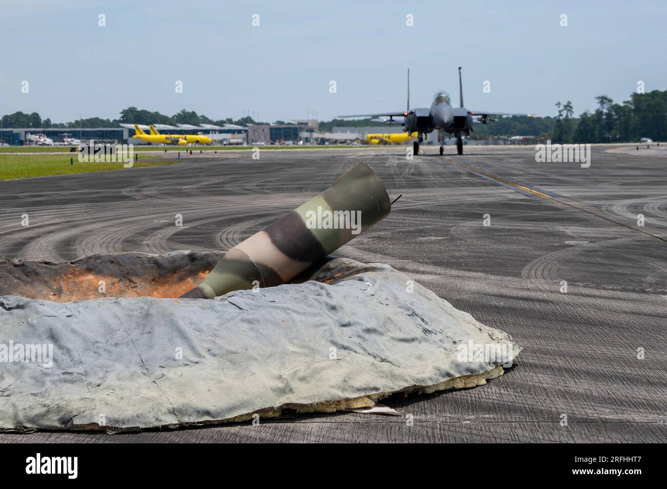 A U.S. Air Force F-15E Strike Eagle assigned to the 4th Fighter Wing ...