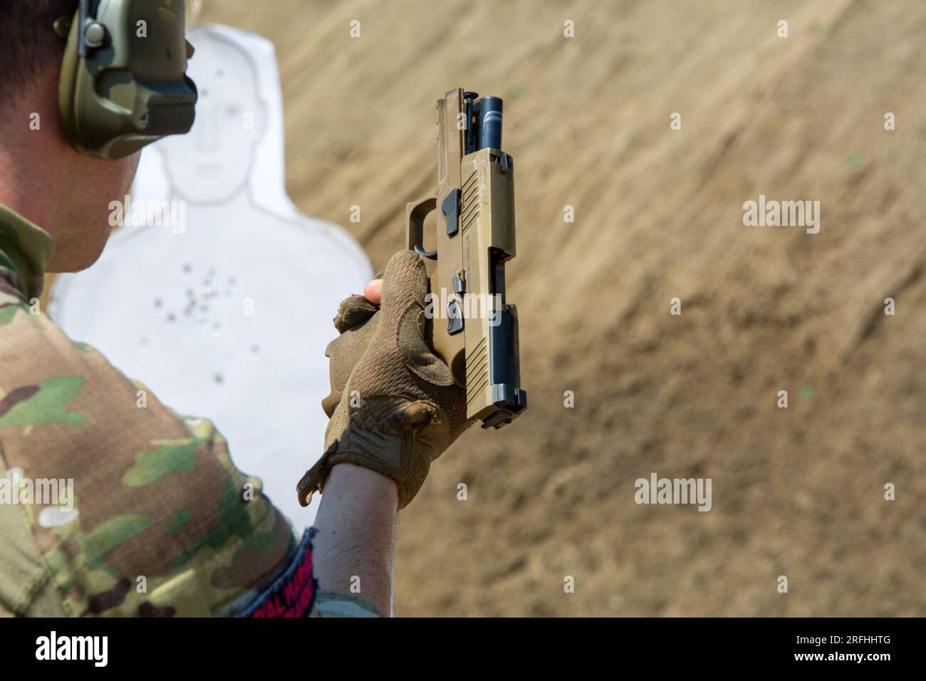 British Royal Marines Commandos Mne Louis Scorer, a rifleman with O ...