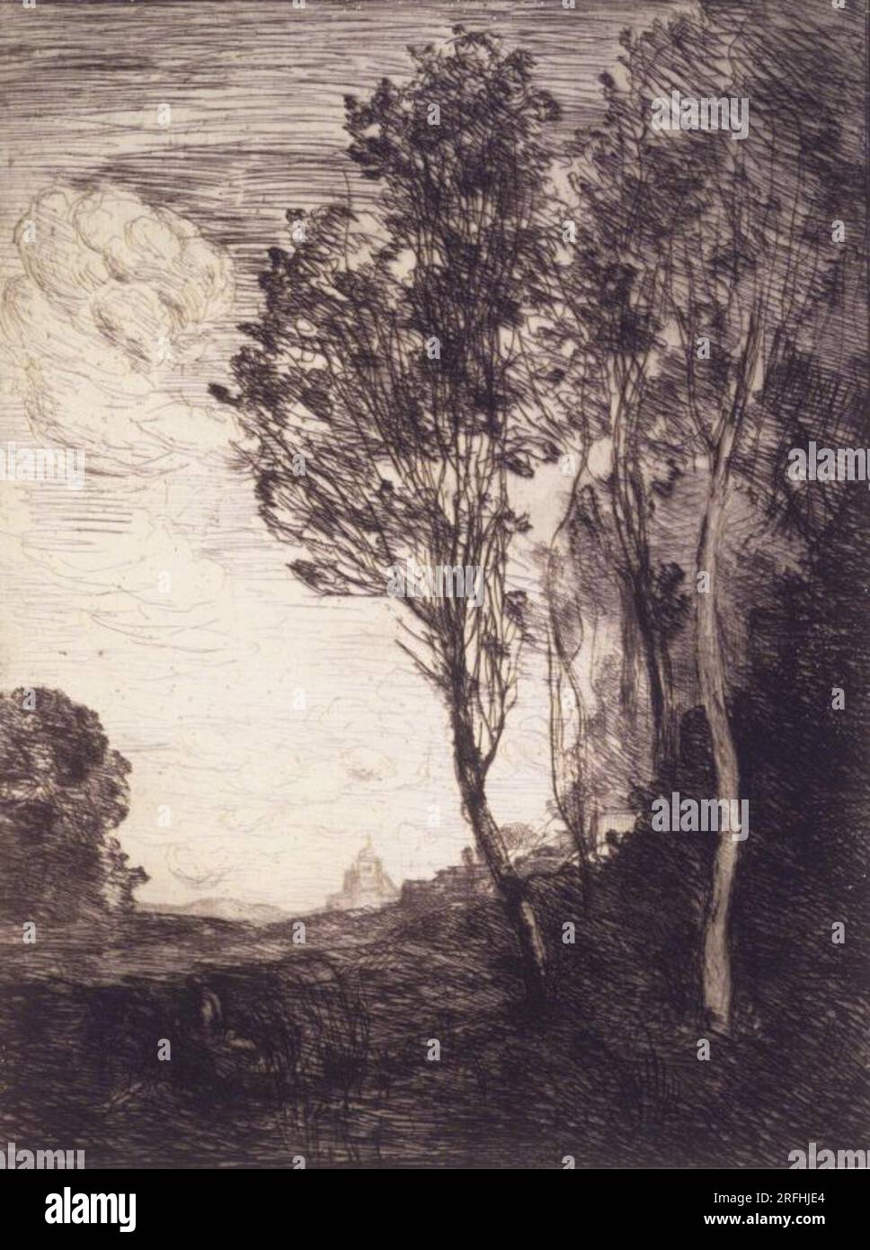 ''Souvenir of Italy'' circa 1866 by Jean-Baptiste Camille Corot Stock ...