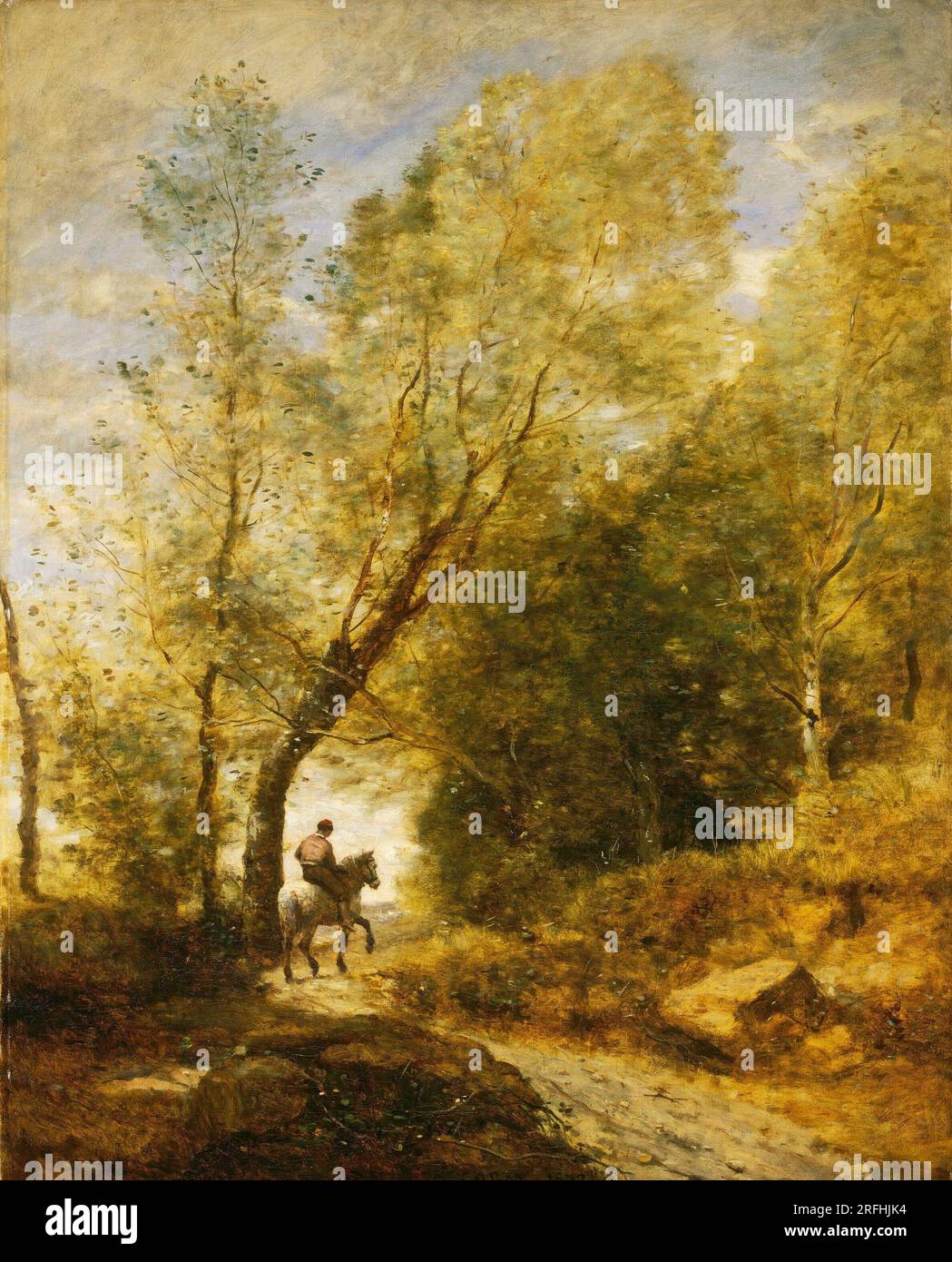 The Forest of Coubron 1872 by Jean-Baptiste Camille Corot Stock Photo ...