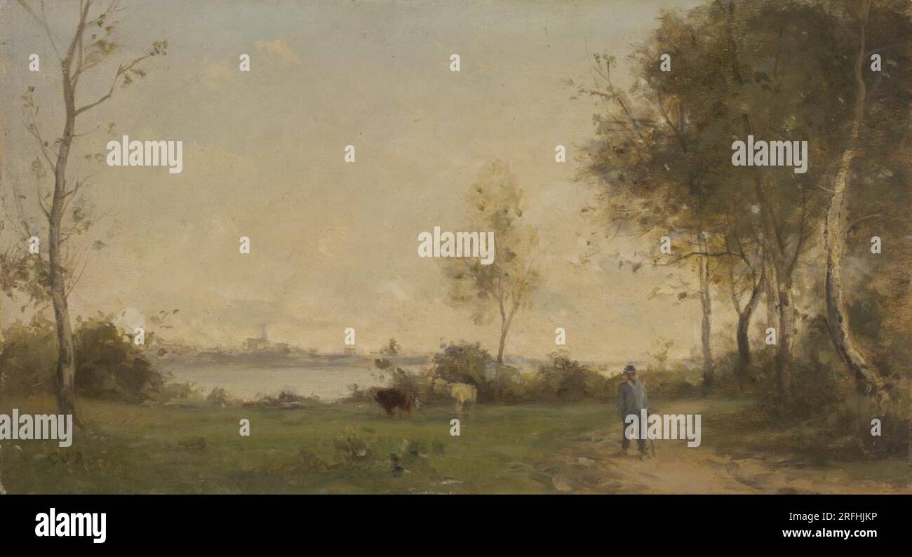 Landscape sketch between circa 1855 and circa 1860 by Jean-Baptiste ...