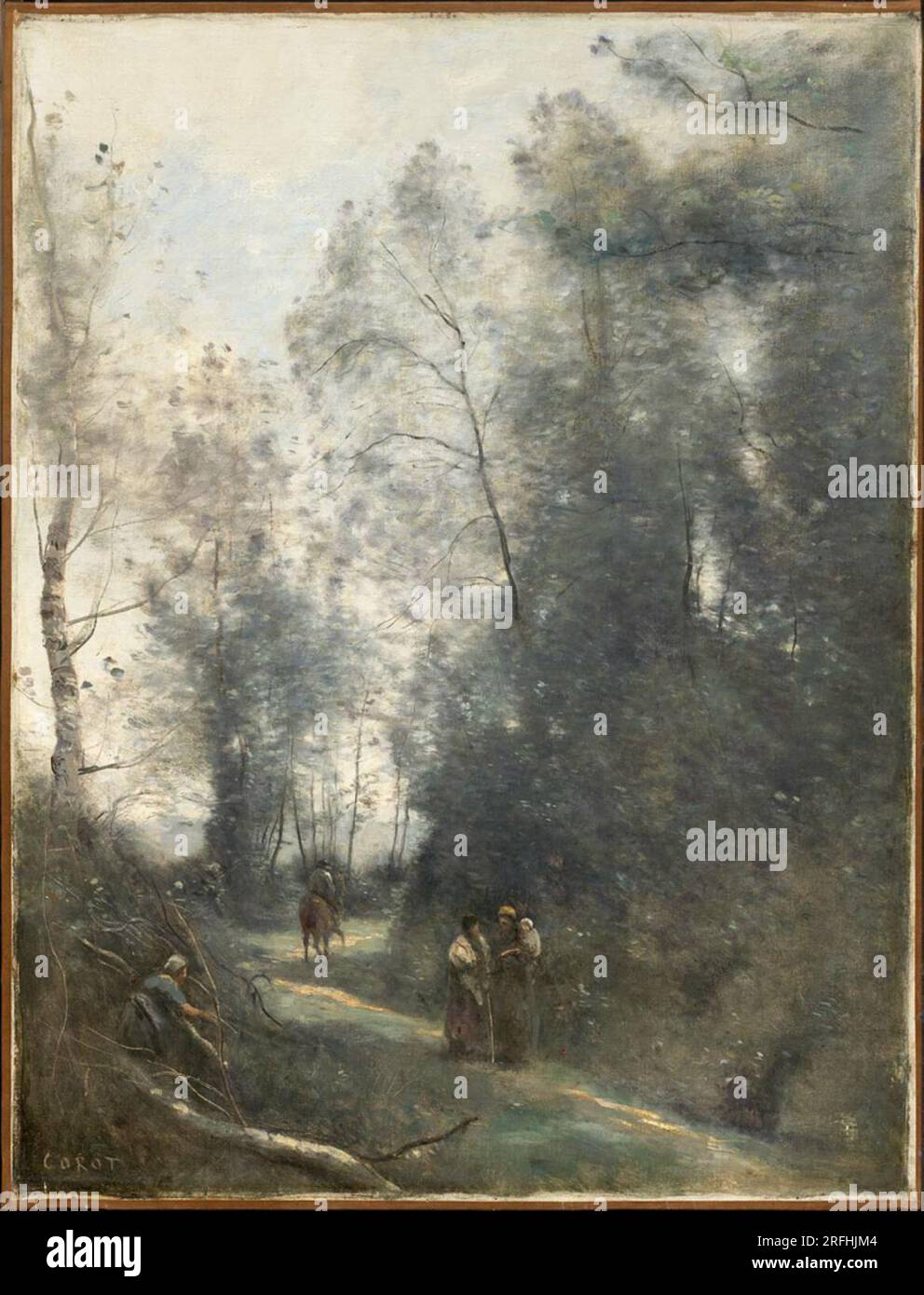 Turn in the Road about 1868–70 by Jean-Baptiste Camille Corot Stock ...