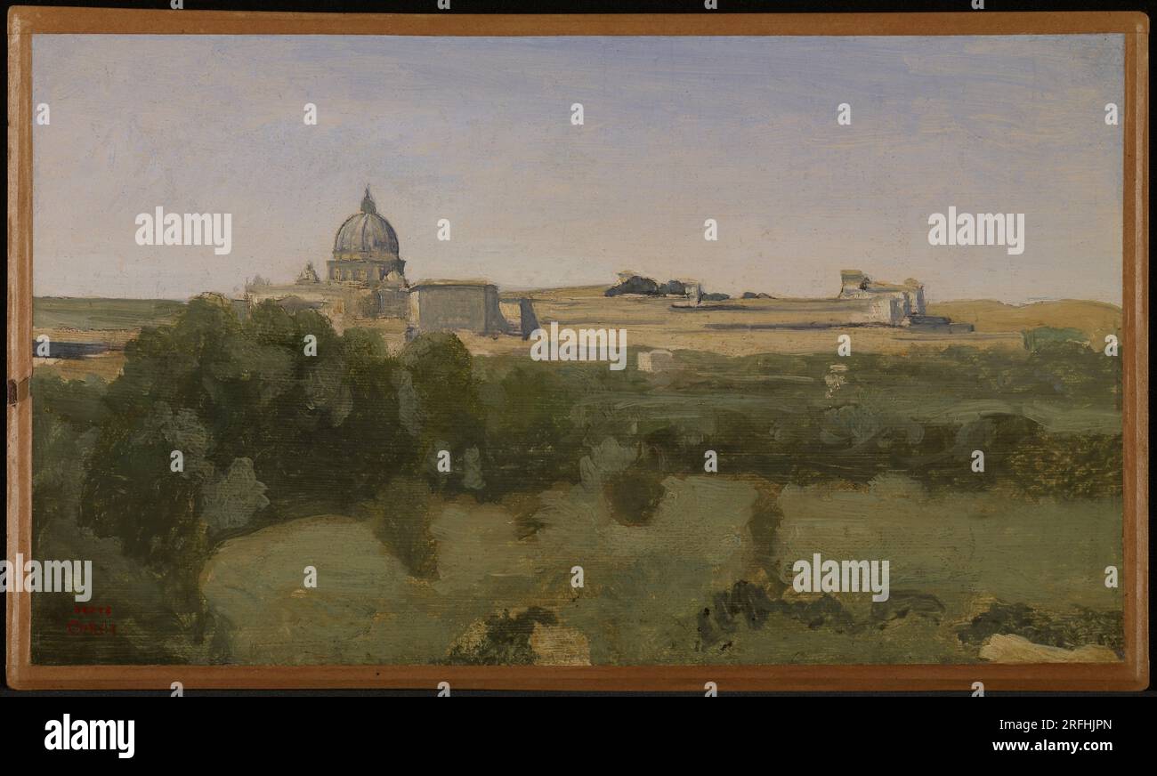 View of Rome from Monte Pincio 1826 by Jean-Baptiste Camille Corot ...
