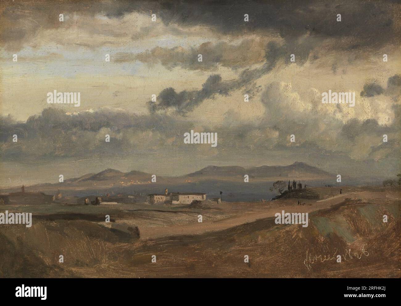 View of the Convent of S. Onofrio on the Janiculum, Rome 1826 by Jean ...