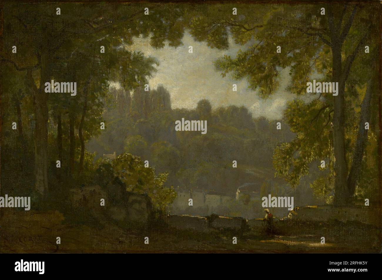 Forest Landscape by Jean-Baptiste Camille Corot Stock Photo - Alamy
