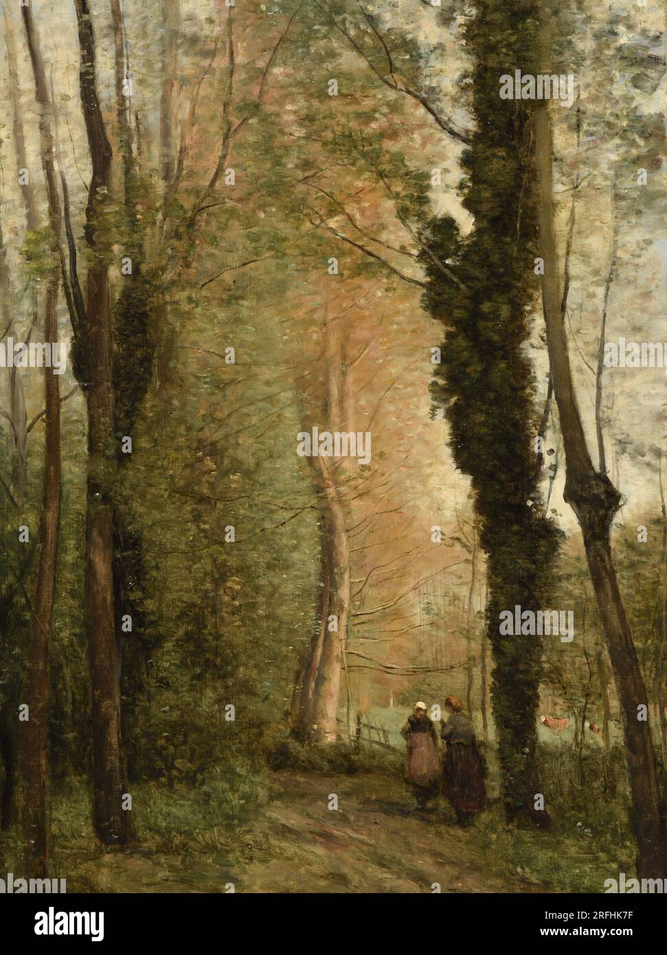 A way under ths trees in spring between 1860 and 1870 by Jean-Baptiste ...