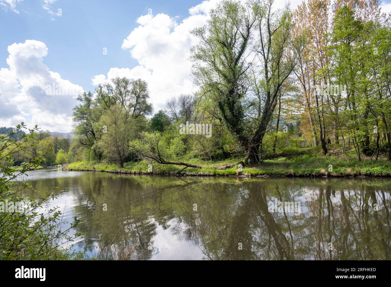 Spring Landscape of Iskar river near Pancharevo lake, Sofia city Region ...
