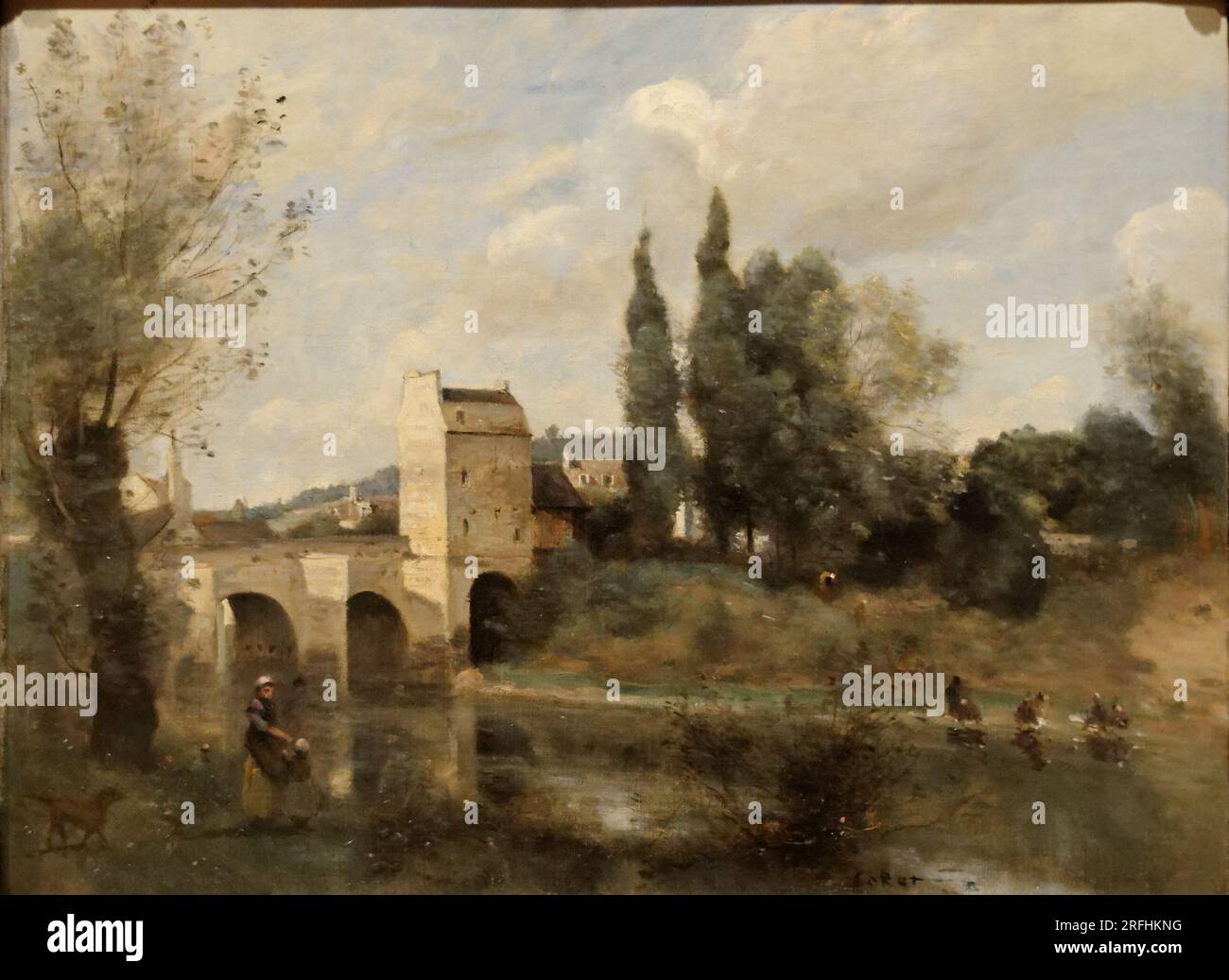 The Bridge at Mantes by Jean-Baptiste-Camille Corot between 1868 and ...